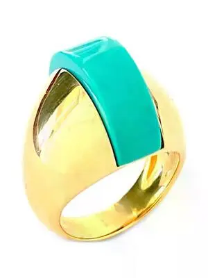 ALETTO BROTHERS Linea Alta Turquoise Ring - Gold