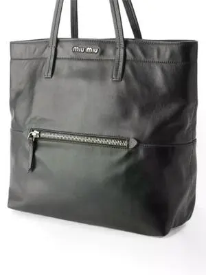 Miu Miu 2010-2026 Vitello Soft Calf Shopping Tote Bag