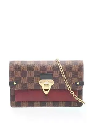 LOUIS VUITTON 2019 Damier Ebene Vavin Wallet On Chain Crossbody Bag - Brown