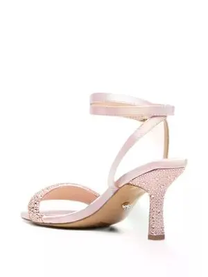 TWENTY FOURHAITCH Crystal-embellished Wrap-around Sandals