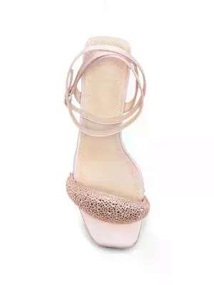 TWENTY FOURHAITCH Crystal-embellished Wrap-around Sandals
