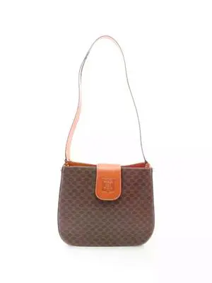 Celine 20th Century Macadam Coated Canvas Shoulder Bag - Brown