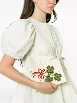 OLYMPIA LE-TAN Lady Luck Embroidered Clutch Bag