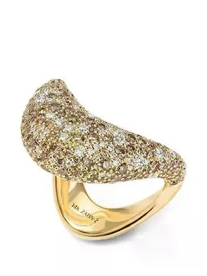 ZAHN-Z Petite Zaha Diamond Ring In 14k Yellow