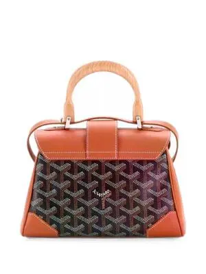 Goyard Saigon Top Handle Bag Coated Canvas With Leather Mini Shoulder Bag