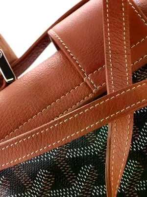 Goyard Saigon Top Handle Bag Coated Canvas With Leather Mini Shoulder Bag