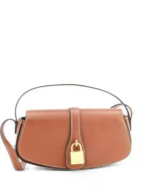 Celine Tabou Clutch With Strap Smooth Calfskin Shoulder Bag - Brown