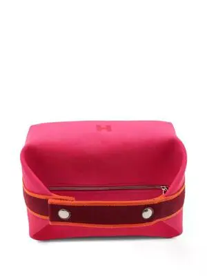 Hermès Toile Bride A Brac Case Vanity Bag - Pink