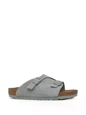 BIRKENSTOCK Zürich Suede Leather Sandals - Grey