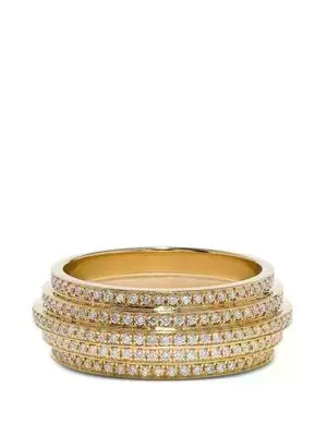 AZLEE Staircase Diamond Ring In 18k Yellow - Gold