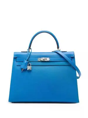 Hermès Epsom Kelly Ii Sellier 35 Satchel - Blue
