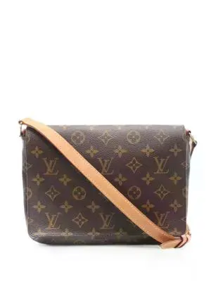 LOUIS VUITTON 2004 Monogram Musette Tango Long Strap Crossbody Bag - Brown