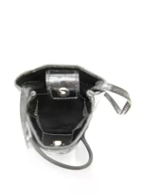 Balenciaga 2020 Mini Croc Embossed Leather Shopping Phone Holder Satchel