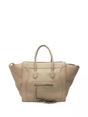 Celine 2011 Medium Leather Luggage Phantom Tote Bag - Neutrals