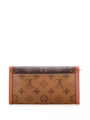 LOUIS VUITTON Sarah Dauphine Wallet Reverse Monogram Canvas Small Wallets - Brown
