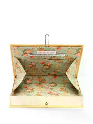 OLYMPIA LE-TAN Waffles Breakfast For Champions Embroidered Clutch Bag - Yellow