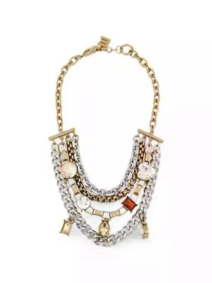 Essentiel Antwerp Kosta Crystal-embellished Layered Necklace - Gold