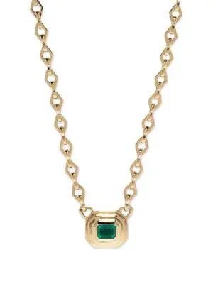 AZLEE Emerald Staircase Medium Necklace