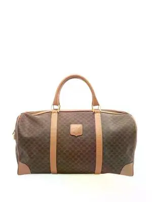 Celine 2013 Macadam Coated Canvas Travel Bag - Brown