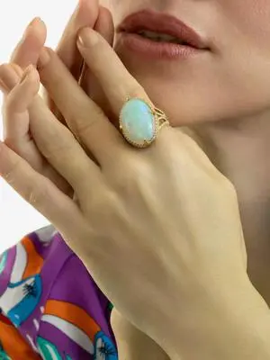 Goshwara G-one Opal And Diamond Ring