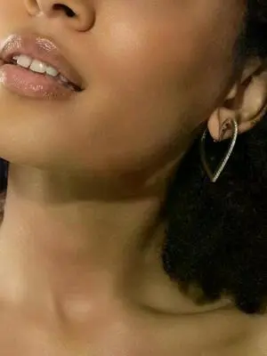CADAR Endless Heart Diamond Hoop Earrings
