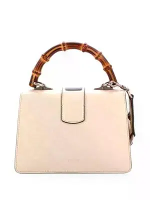 Gucci Dionysus Bamboo Top Handle Bag Leather Mini Satchel - White