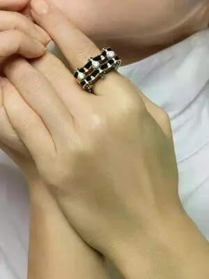 David Webb Small Wave Studlette Ring