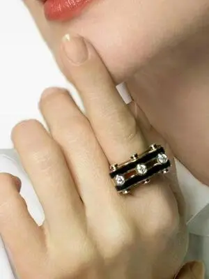 David Webb Small Wave Studlette Ring