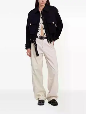 Ermanno Scervino Belted Spread-collar Jacket