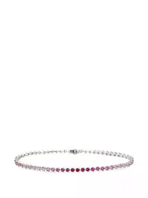 LISA NIK 18k Yellow Gold Pink Sapphire Bracelet - Silver