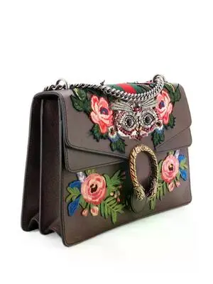 Gucci Web Dionysus Bag Embellished Leather Medium Shoulder Bag