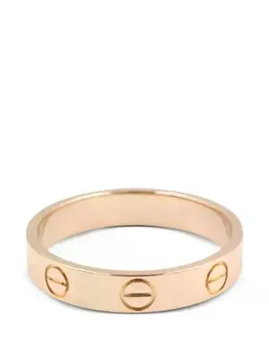 Cartier 18k Rose Gold Engraved Screw Motif Band Ring - Pink