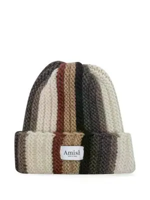 AMISH SUPPLIES Multi-striped Beanie Hat - Neutrals