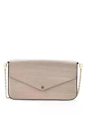 LOUIS VUITTON Felicie Pochette Epi Leather Crossbody Bag - Grey