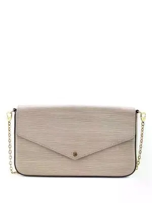 LOUIS VUITTON Felicie Pochette Epi Leather Crossbody Bag - Grey