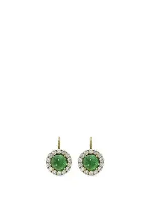 Retrouvai 18k Yellow Tourmaline And Diamond Earrings