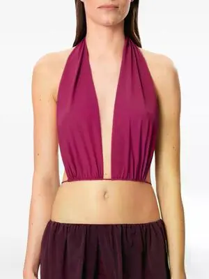 AMAZUIN Tamie Halterneck Draped Midi Dress