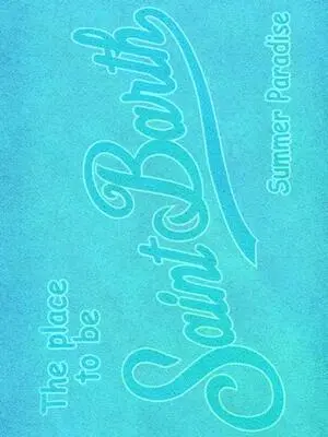 MC2 SAINT BARTH Aline Logo Beach Towel - Blue