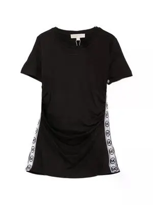 Michael Kors Logo-tape Ruched T-shirt