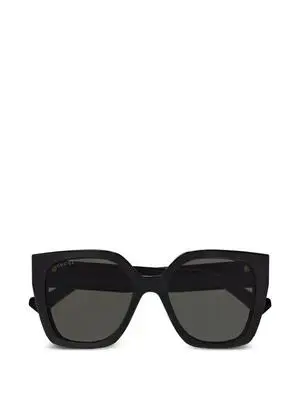 Gucci Interlocking G Square Frame Sunglasses - Black