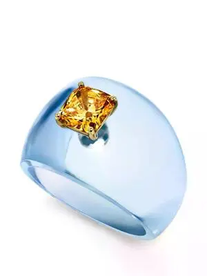 SOLO FOR DIAMONDS Lab-grown Diamond Cushion-cut Ring In 14k Gold