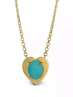 Irene Neuwirth Turquoise Heart Necklace - Gold