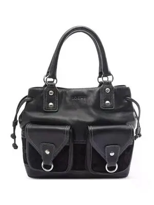 Loewe Calfskin And Suede Anagram Pocket Tote Bag