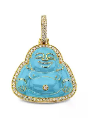 BUDDHA MAMA Diamond Happy Buddha Pendant - Gold