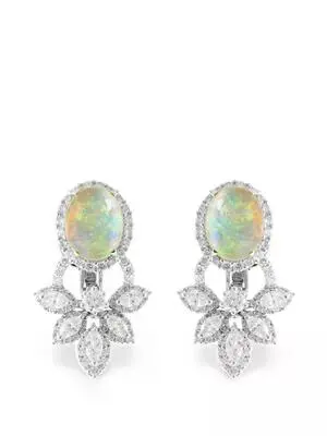 Yeprem Opal And Diamond Earrings - Silver
