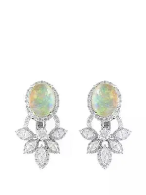 Yeprem Opal And Diamond Earrings - Silver