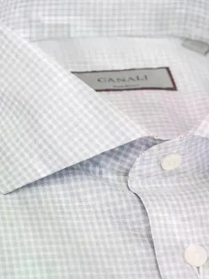 Canali Gingham-check Shirt - White