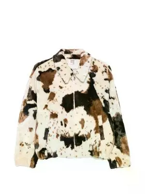 VALENTINI 1972 Cow-print Faux Fur Jacket - Neutrals