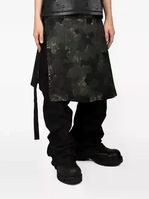FILTH Bleached-effect Wrap Skirt