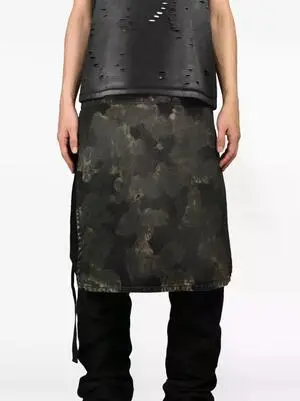 FILTH Bleached Effect Wrap Skirt
